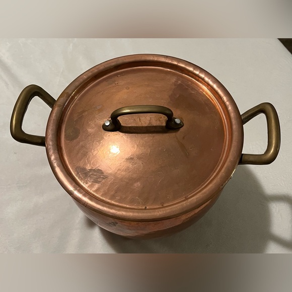 Ruffoni | Dining | Vintage Ruffoni Copper Hand Hammered 45 Qt Pot Wlid ...
